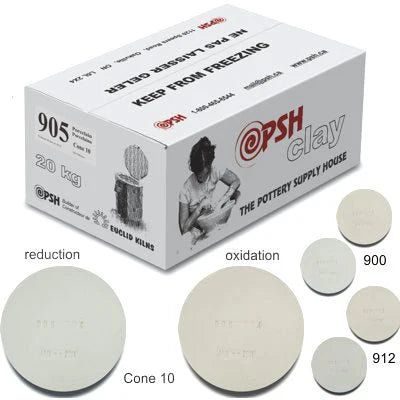 PSH 905 - Porcelain Clay - 20 kg (PSH905) - CONE 10 – The Clay ...